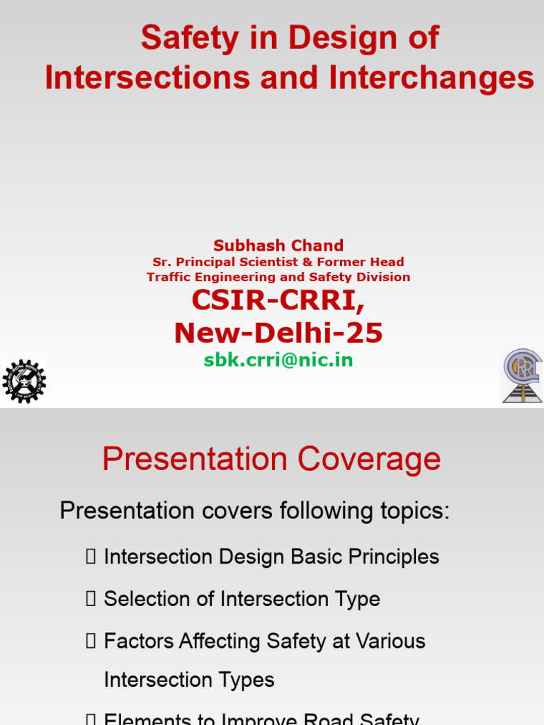 2.3. Safety in Design of Intersections and Interchanges | PDF | Intersection (Road) | Traffic Light