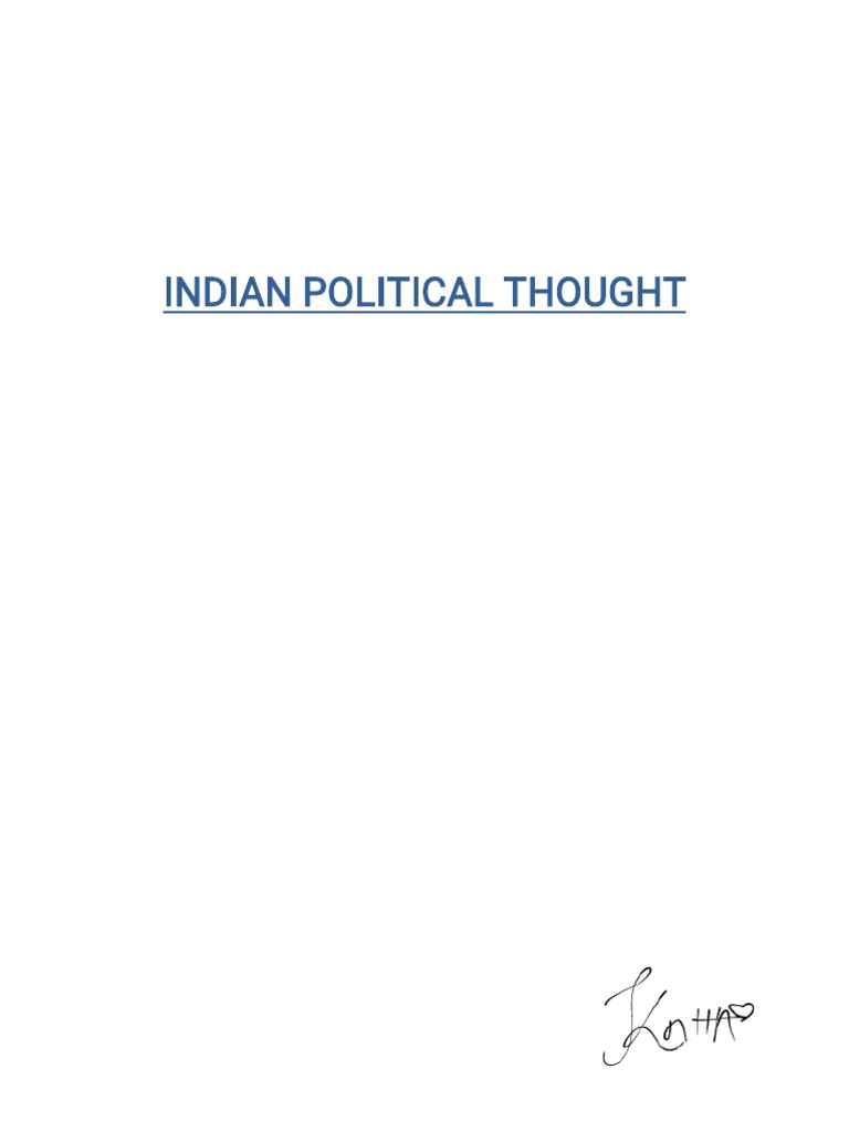 Indian Political thought | PDF | Mahatma Gandhi | Sri Aurobindo