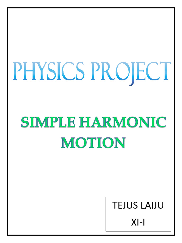 SHM Projecctt | PDF | Oscillation | Resonance