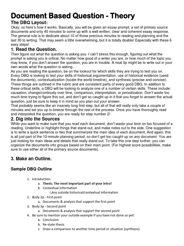 DBQ Writing: Organizing Ideas & Analysis | PDF | Abolitionism ...