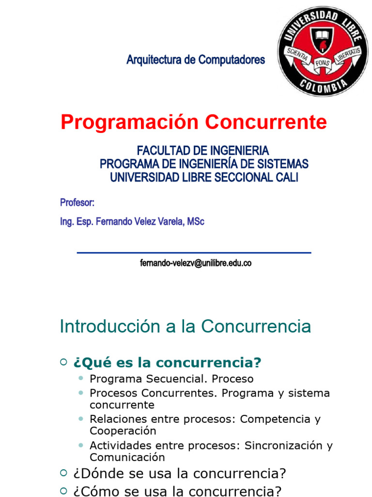 Programacion Concurrente | PDF | Programación | Programa de computadora