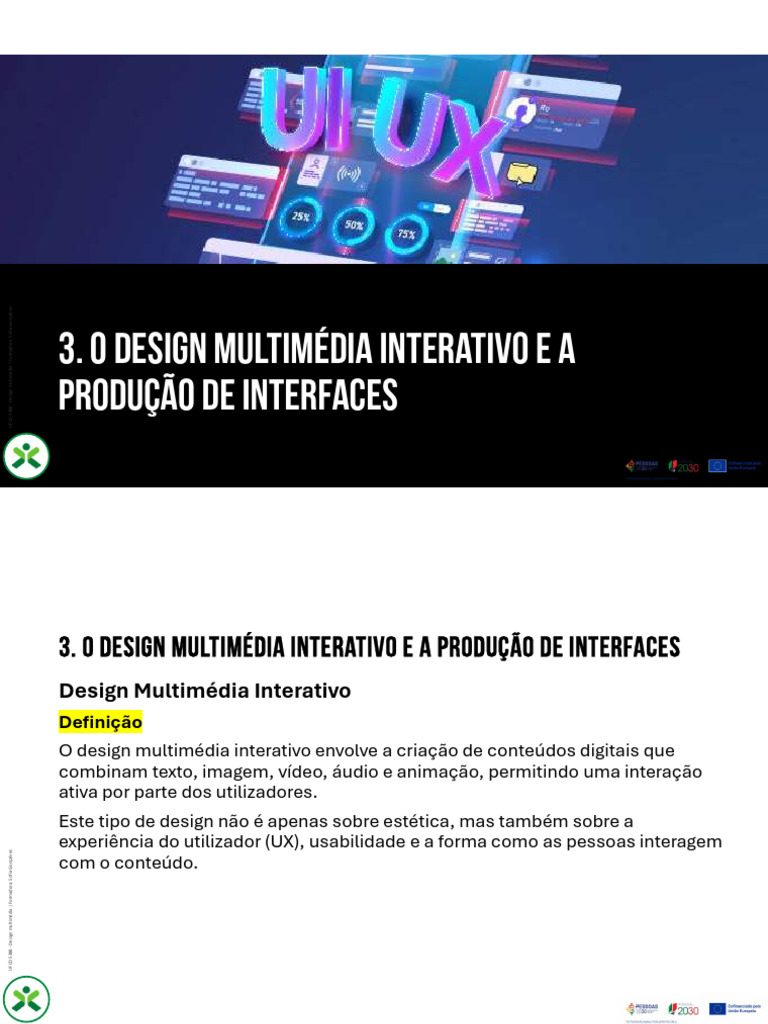 Design Multimédia Interativo e Interfaces | PDF | Interfaces gráficas ...
