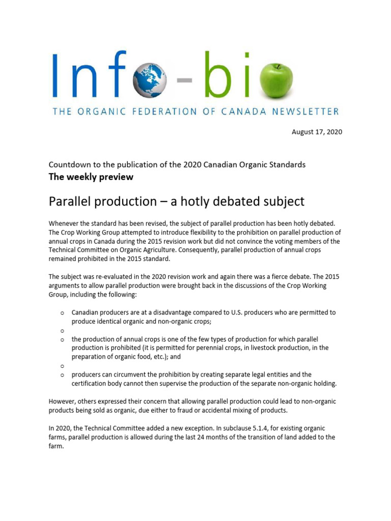 Parallel Livestock Production | PDF | Organic Farming | Agriculture