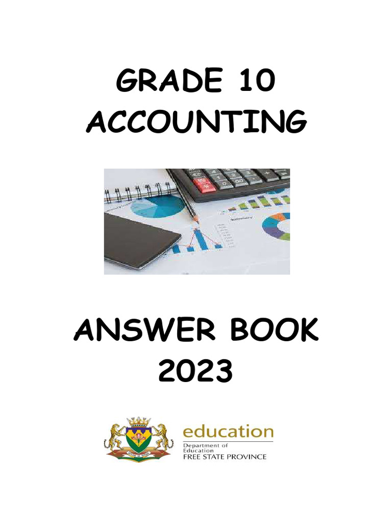 Grade 10 Accounting Answer Book 2023 | PDF | Debits And Credits | Money