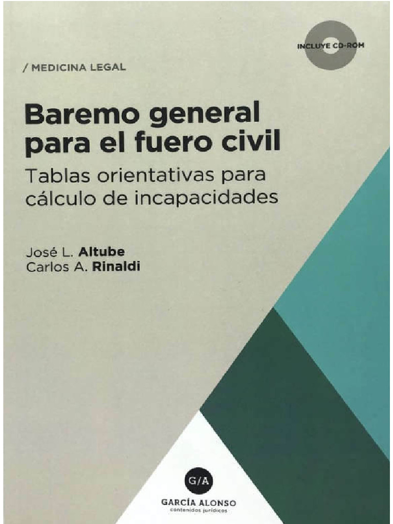 Baremo Civil: Guía y Tablas Jurídicas | PDF | Trastorno mental | Manual Diagnóstico y ...