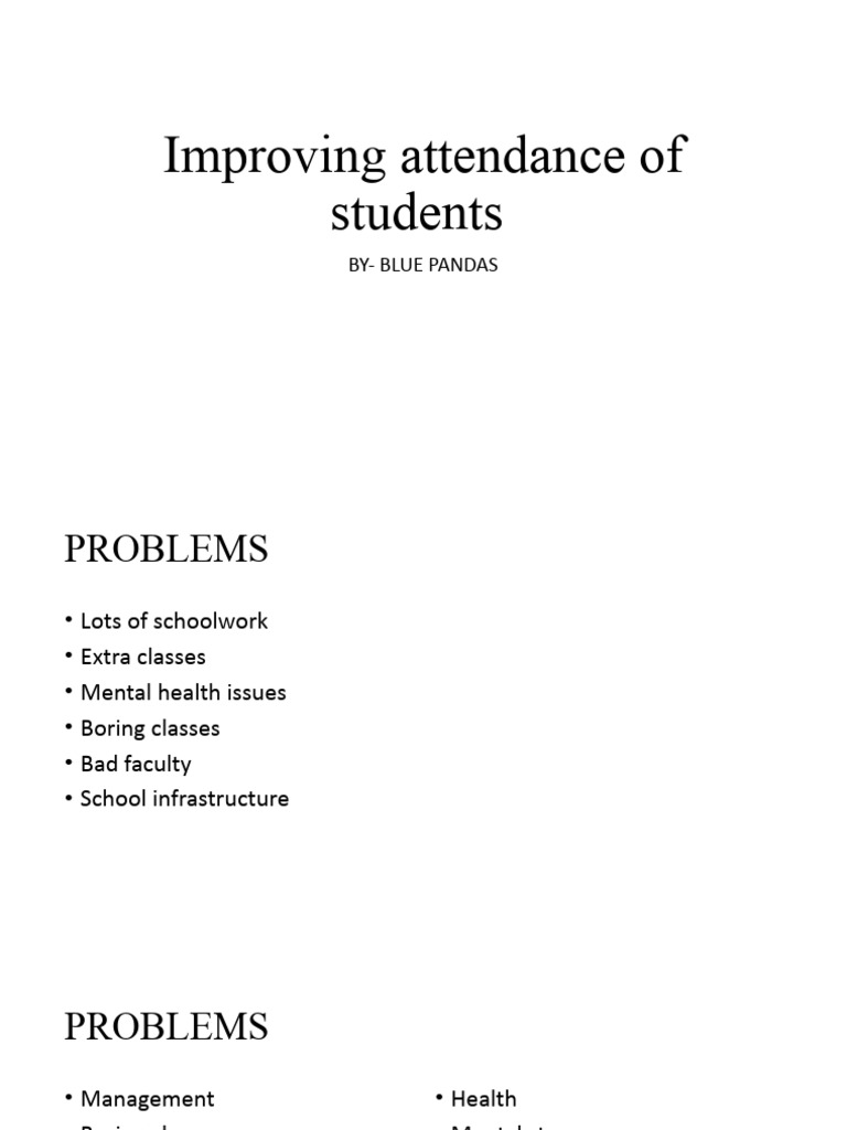 Enhancing Student Attendance Strategies | PDF
