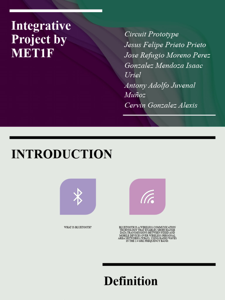Integrative Project by MET1F | PDF | Bluetooth | Wireless