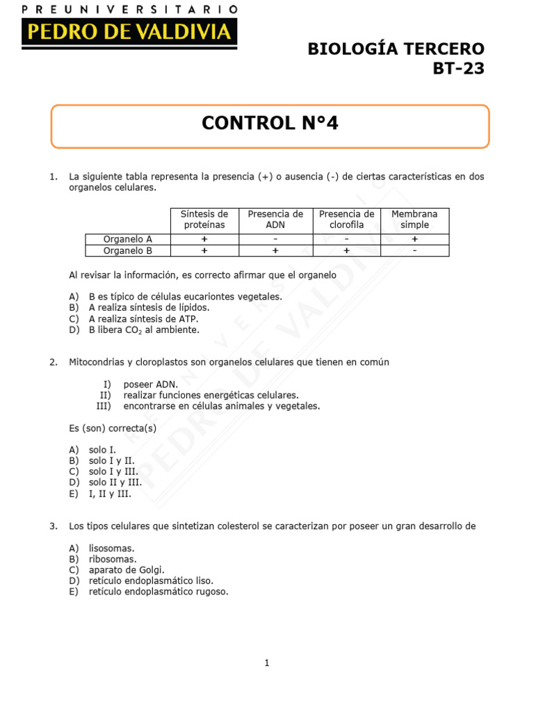 BT 23 | PDF | Biología Celular) | Ciencias de la vida