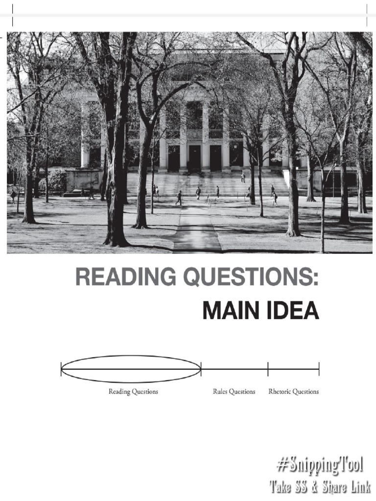 Reading Questions - Main Idea | PDF