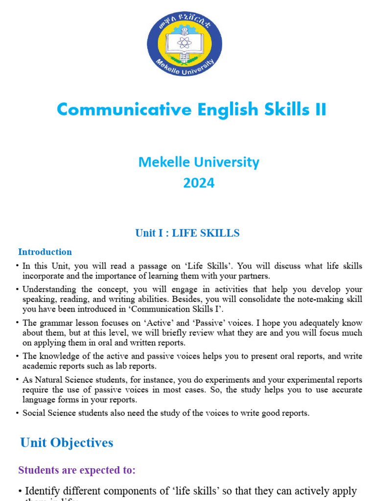 Communicative English Skills II-Full | PDF | Verb | Subject (Grammar)