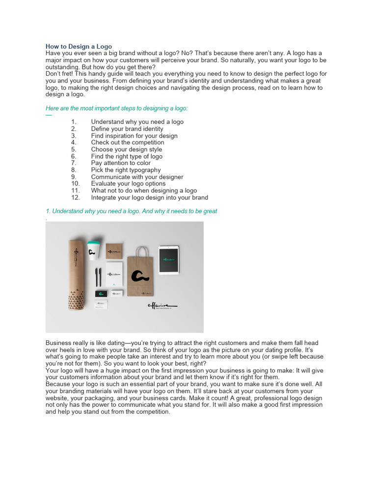 How To Design A Logo | PDF | Typefaces | Logos