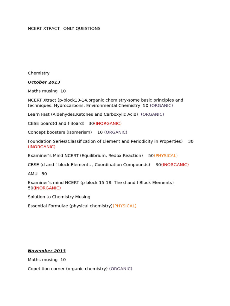 MTG Class 12 Chemistry Overview | PDF | Chemistry | Organic Chemistry