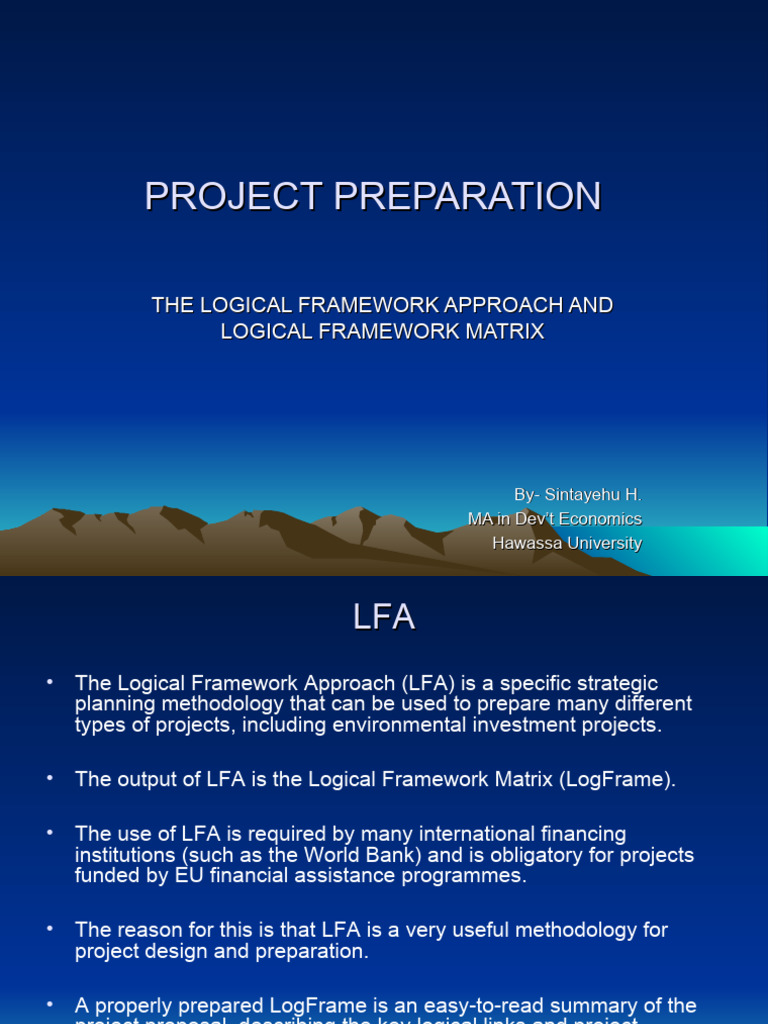 Lecture 3 Logframe Pdf Risk