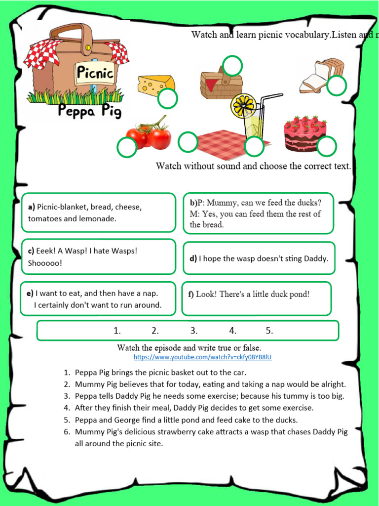 Peppa Pig Picnic | PDF