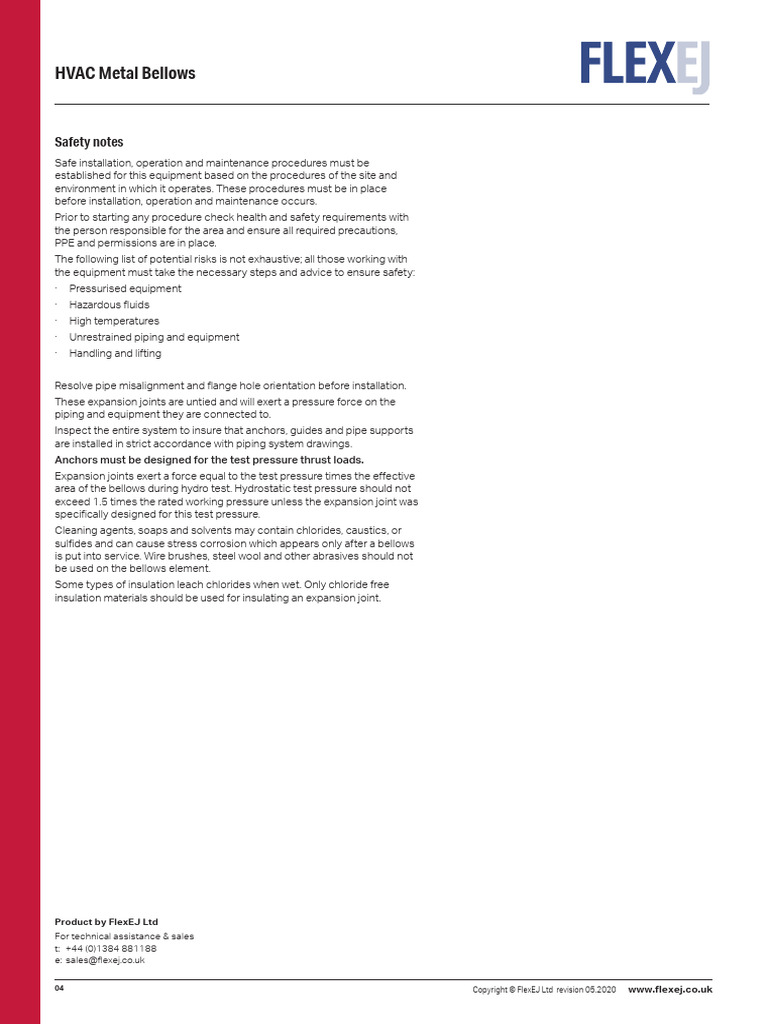Installation Flex EJMetal | PDF | Pipe (Fluid Conveyance) | Soldering