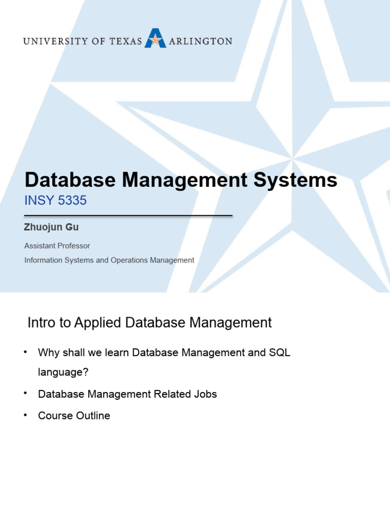 Intro to Applied Database Management | PDF | Databases | Data Management