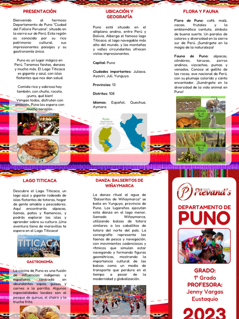 Flora y Fauna del Departamento de Puno | PDF | Perú