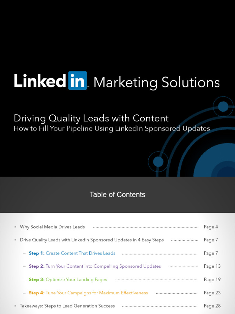 Driving quality leads with content | PDF | Linked In | Marketing