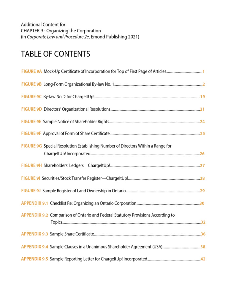Chapter 9 Precedents Re Org The Corp | PDF | Proxy Voting | Corporations