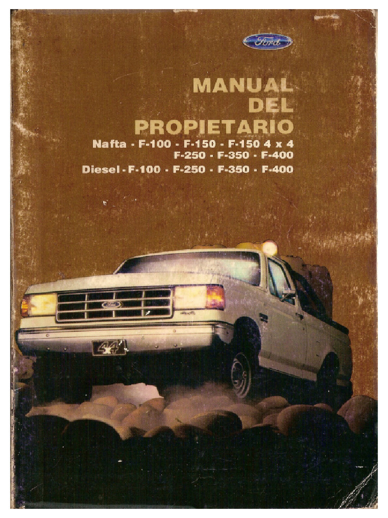 Manual de Usuario F100-150 1987 | PDF