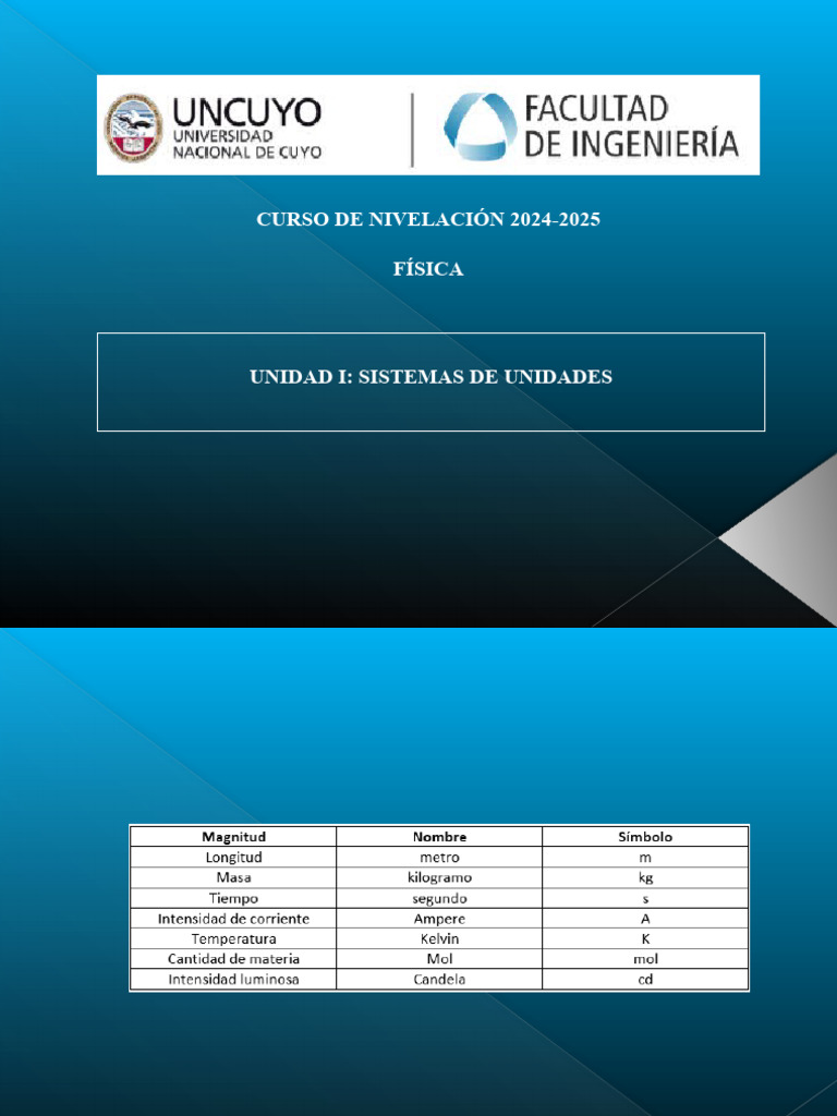 Unidad I: Sistemas de Unidades en Física | PDF | Medición | Decimal