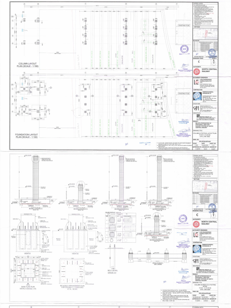 Prayagraj - FOB Structural Drawings | PDF