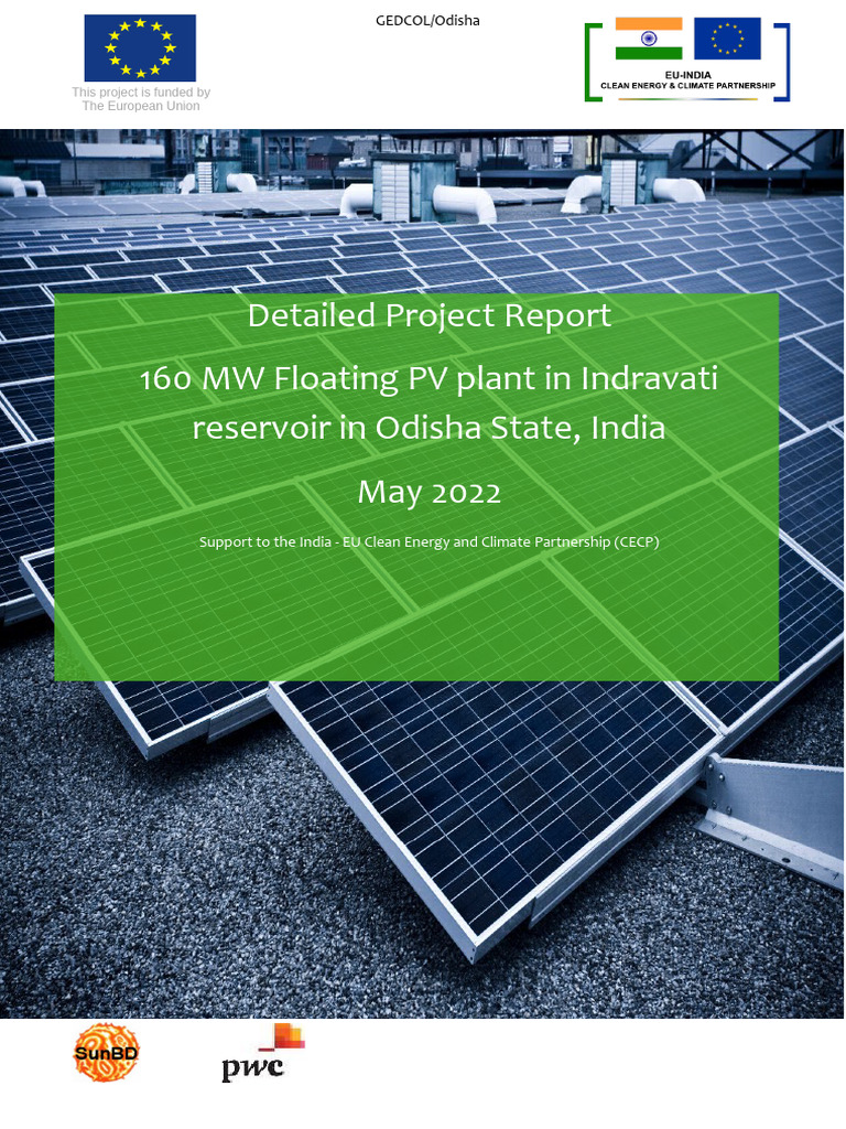 160 MW Floating PV Project in Indravati | PDF | Photovoltaics | Solar Power