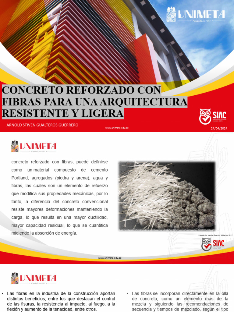 Concreto Reforzado Con Fibras para Una Arquitectura Resistente y Ligera ...