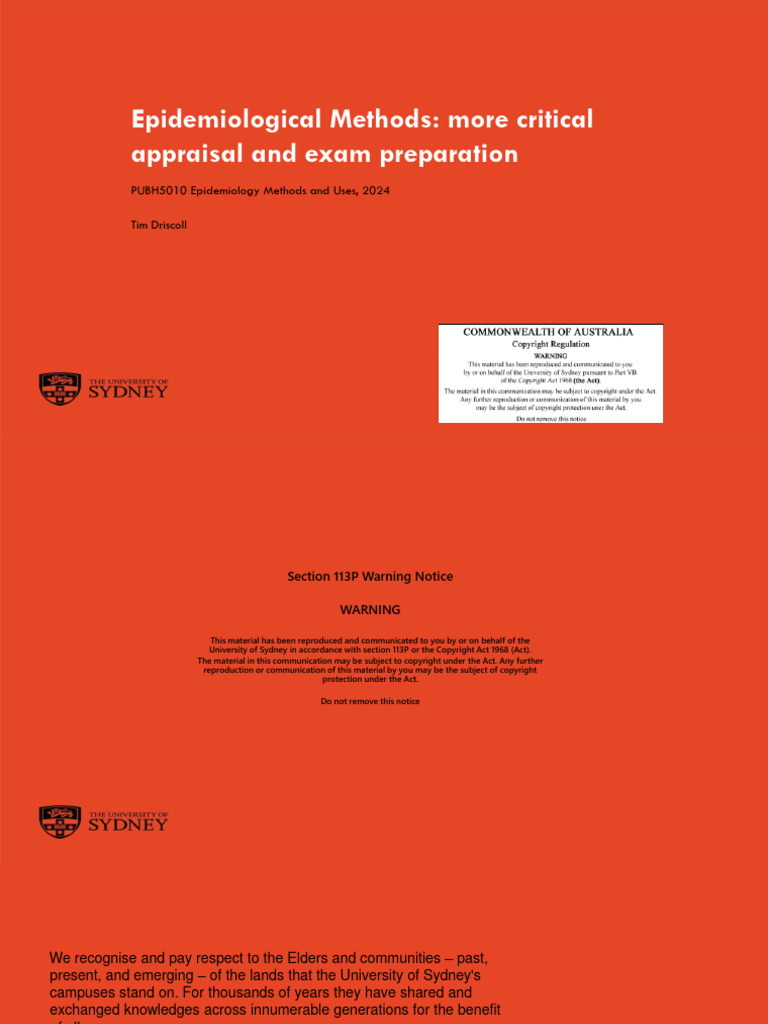 2024 - WEEK 13 Exam Preparation - Handout Version | PDF | Cohort Study ...