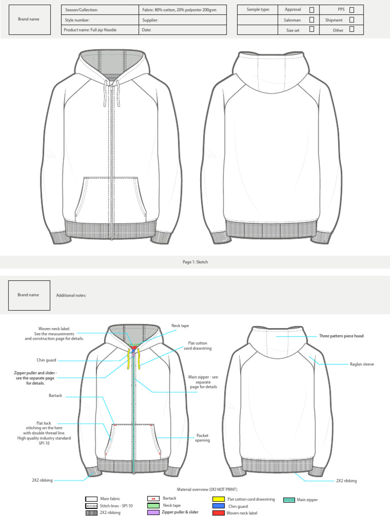 Full Zip Hoodie TECHPACK | PDF