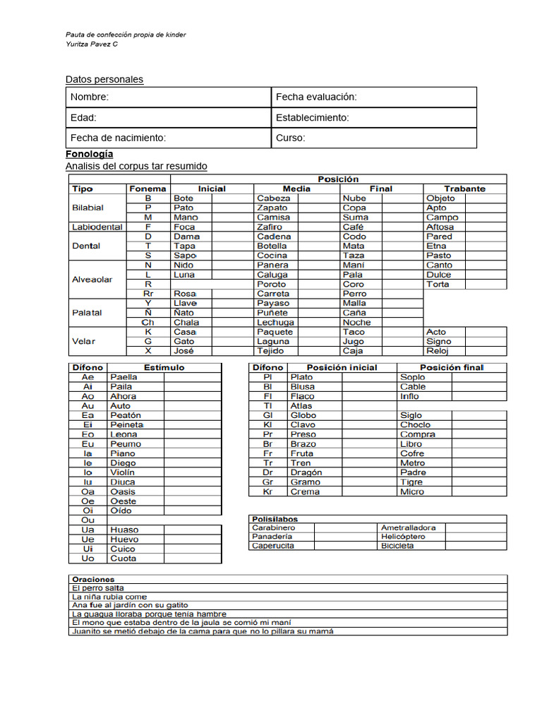 Kinder | PDF | Sílaba | Voz humana