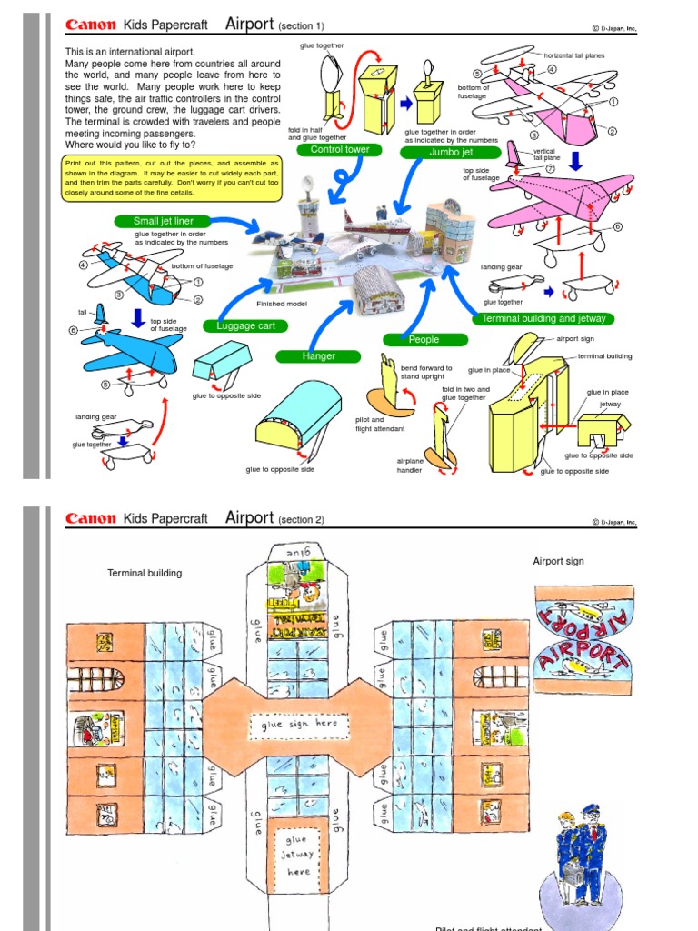 Paper Craft - Paper Model - Building - Airport | PDF | Airport | Airplane