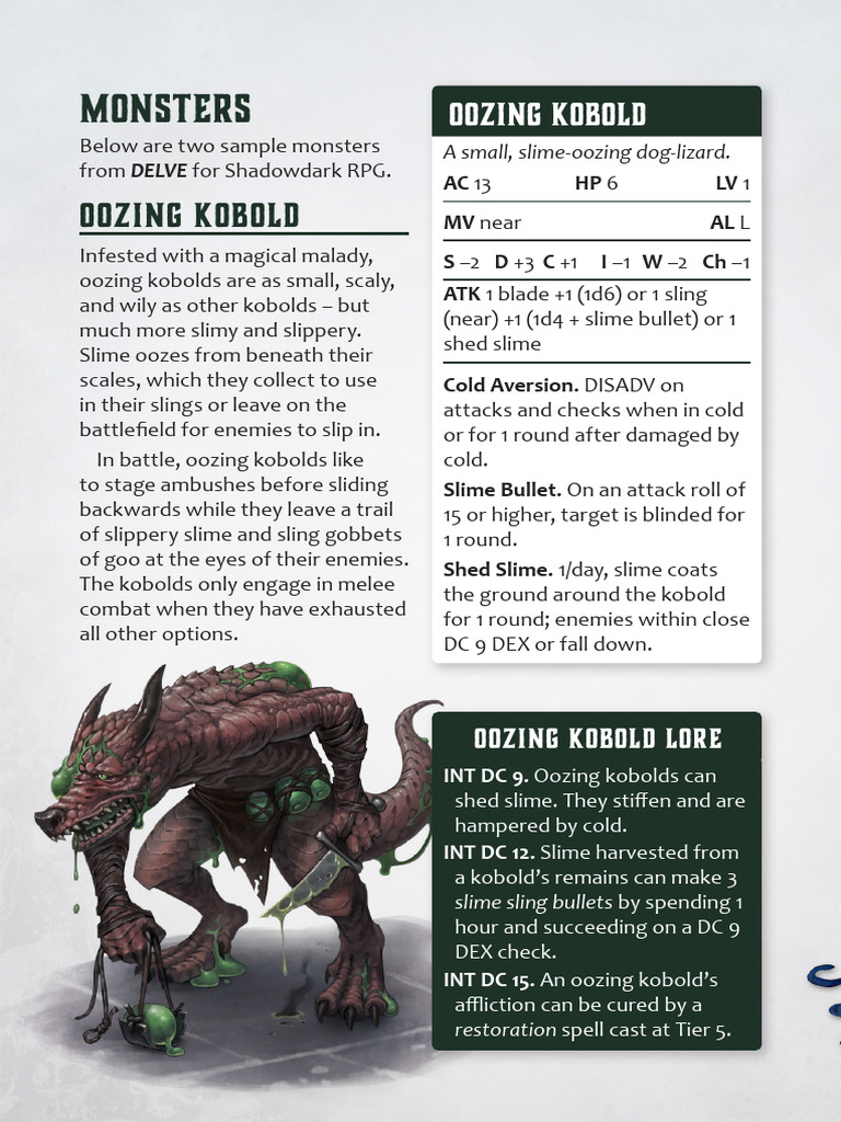 Delve Sample â Shadowdark RPG | PDF