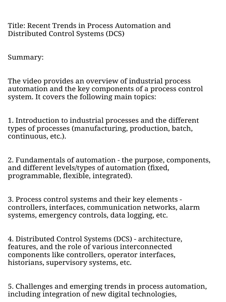Trends of Automation | PDF | Automation | Engineering