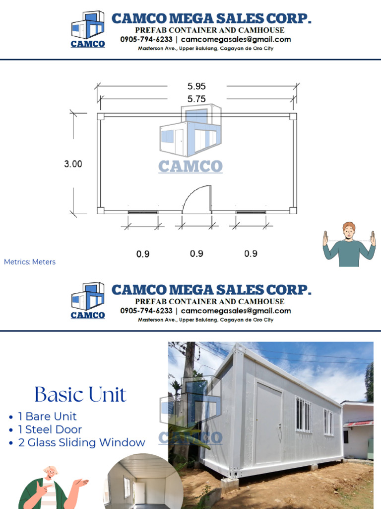 CAMCO Brochure 2024 Prefabricated Structures | PDF | Door | Tap (Valve)