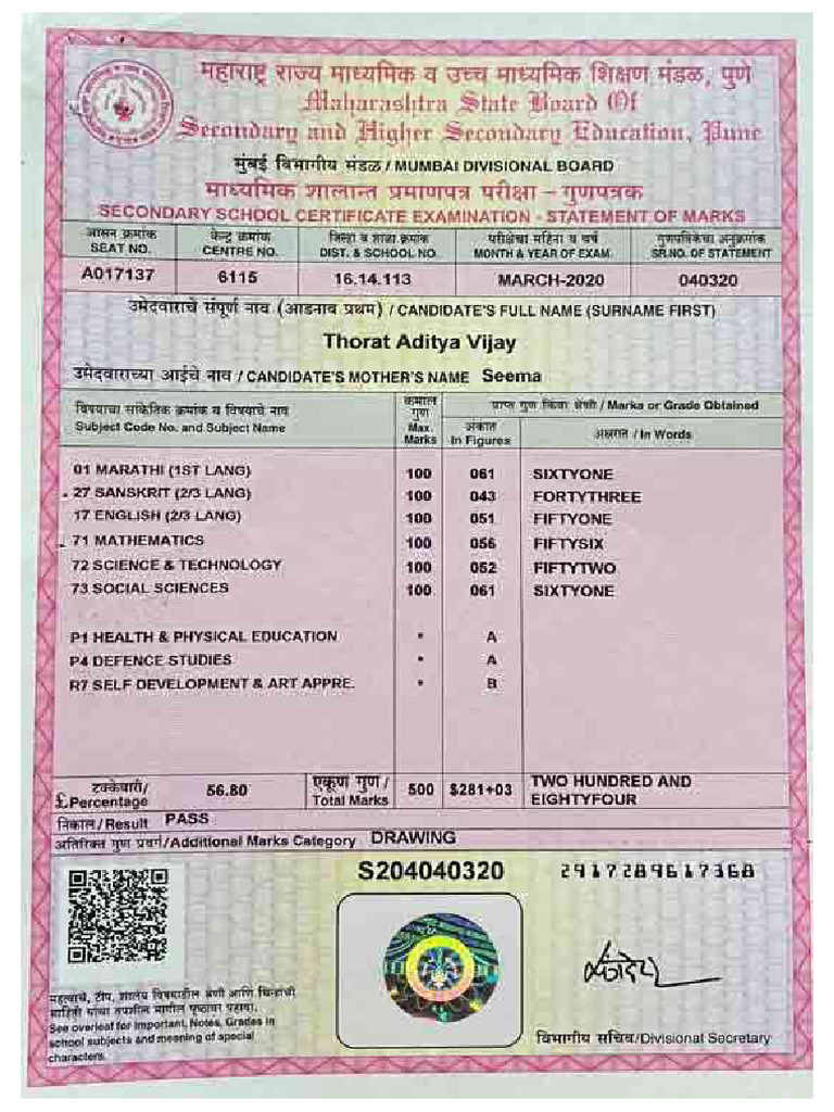 Marksheet Compressed | PDF