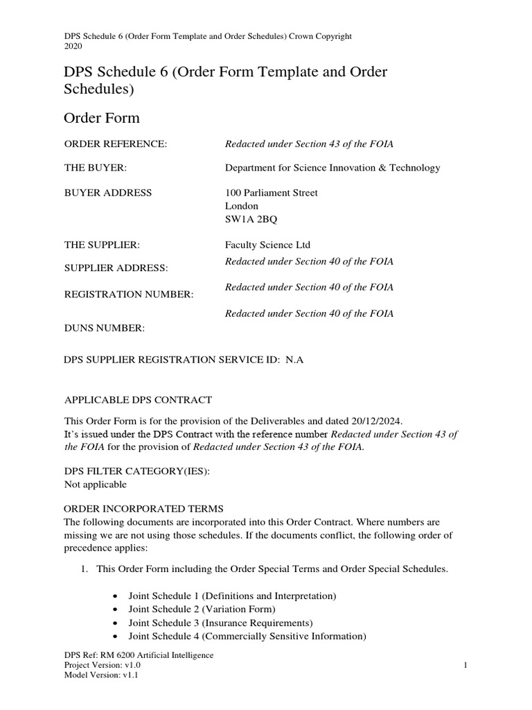 REDACTED - Faculty Contract | PDF | Procurement | Freedom Of ...