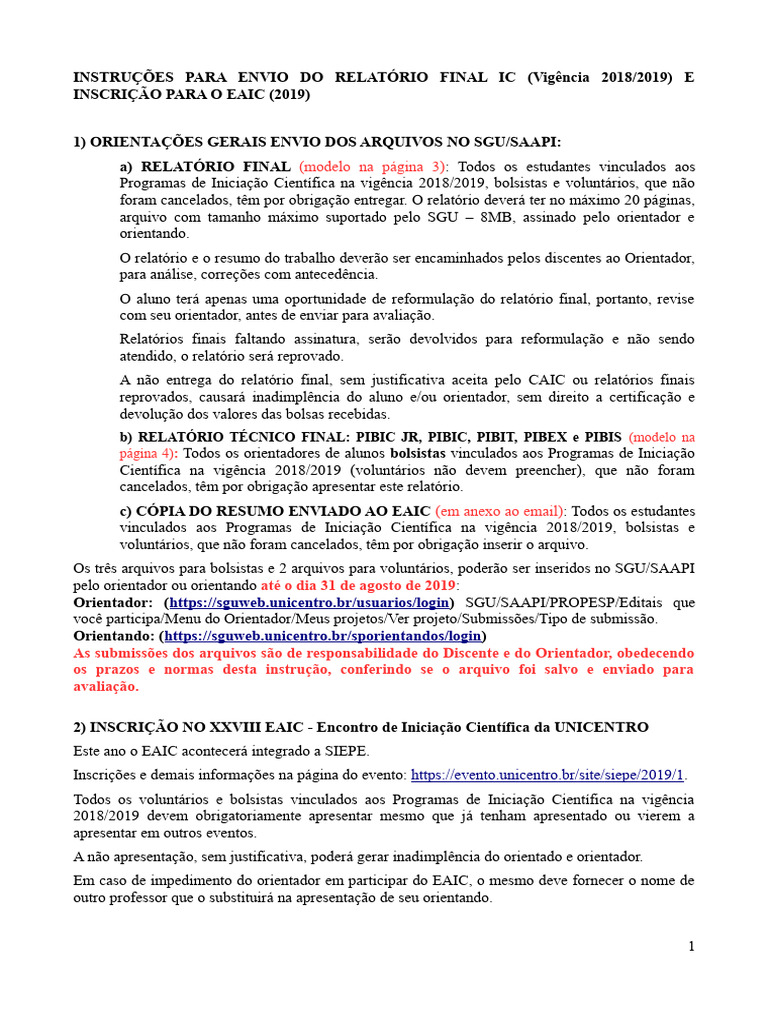 Instru o Normativa Entrega Relat Rios Finais 5d3f3bf0beed4 | PDF | Carreira e Crescimento | Negócios