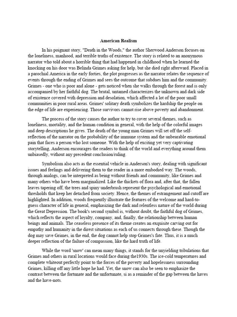 American Realism.edited | PDF | Realism (Arts) | Reality