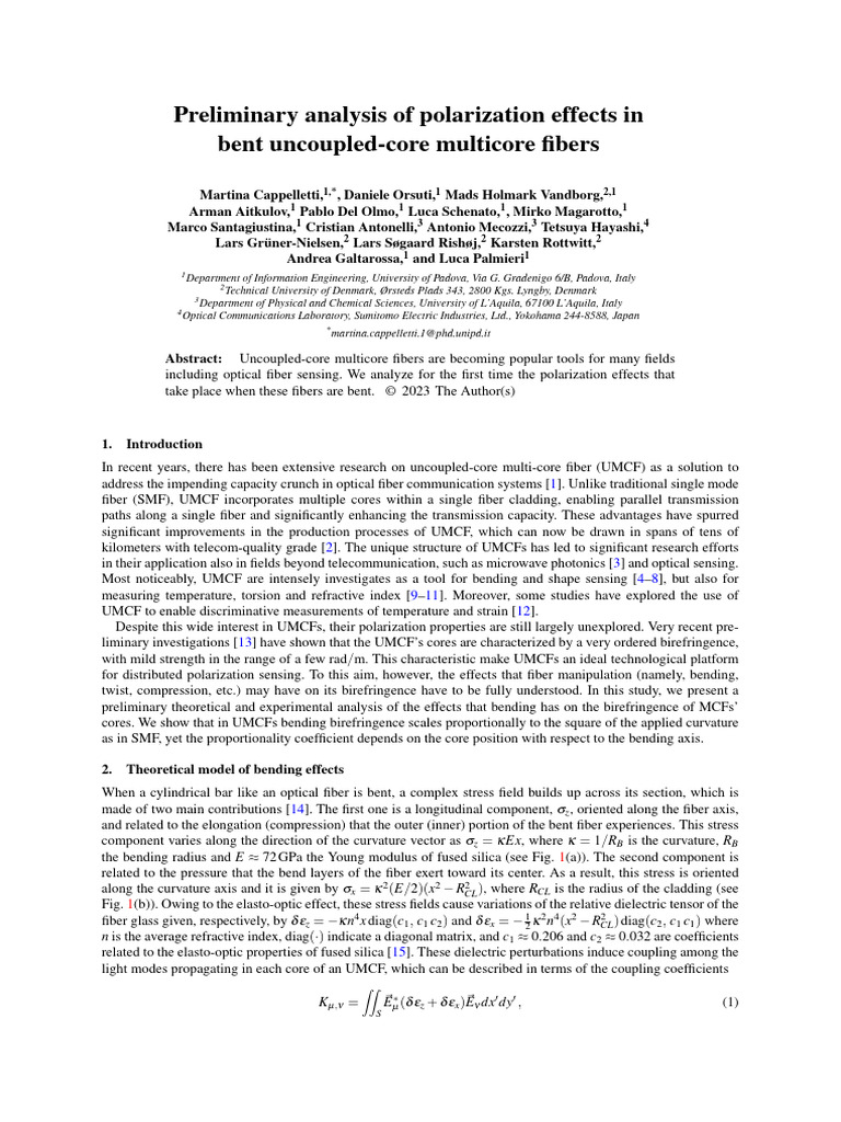 Paper Pablo Del Olmo Mier OFC28 - MCFbending - Final | PDF | Optical ...