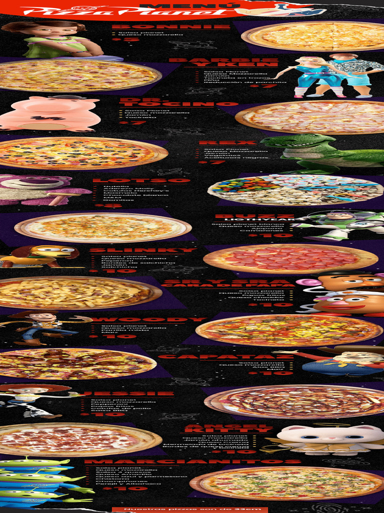Menu Pizza Planet | PDF