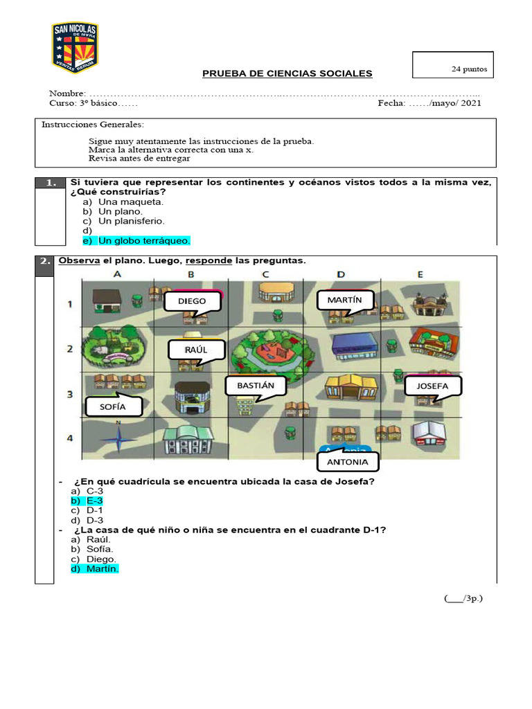 Prueba_Soc_U2 (2) | PDF | Ecuador | Continente