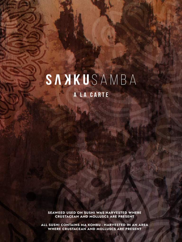 Sakkusamba A La Carte 29.11.23 | PDF | Sushi | Cooking