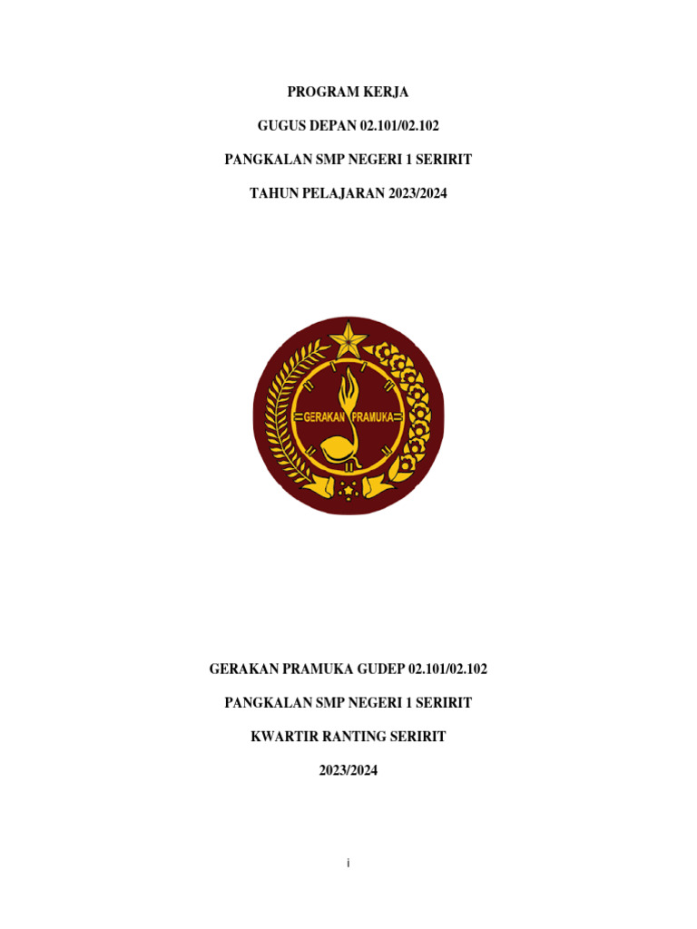 Program Kerja Pramuka | PDF