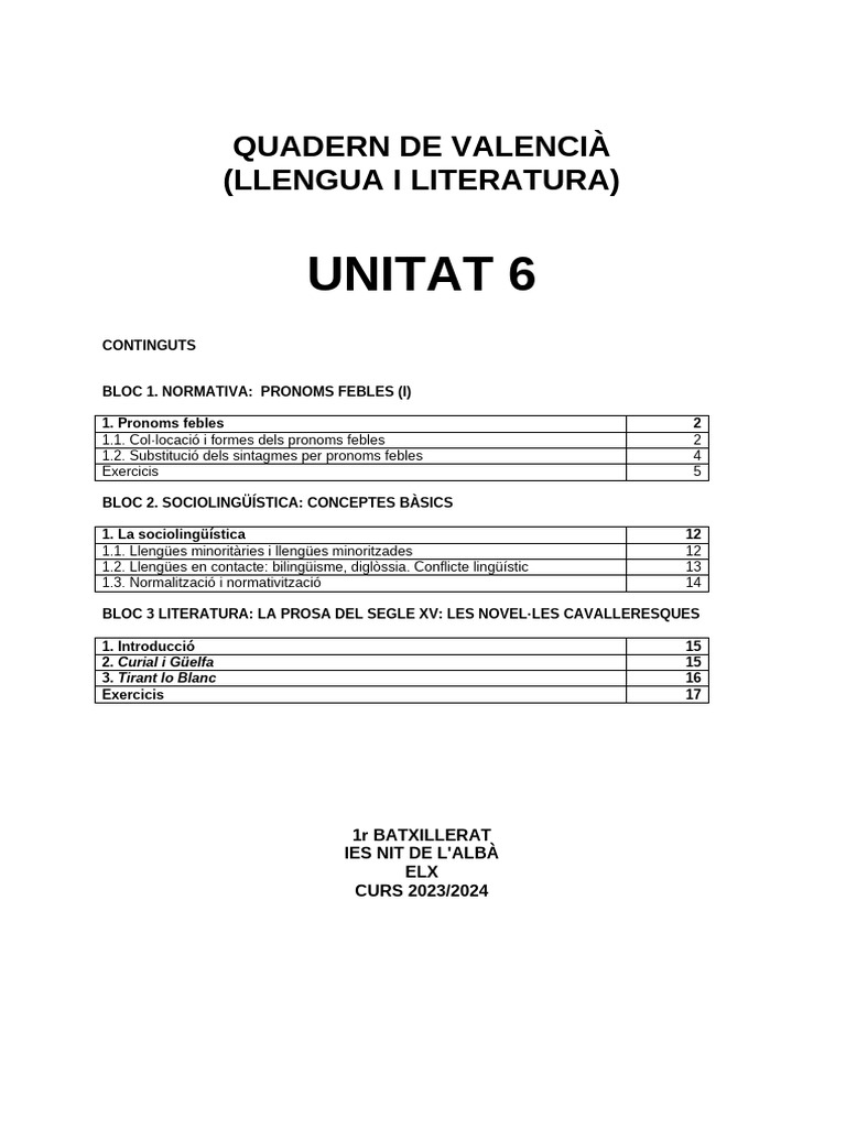 Unitat 6 | PDF