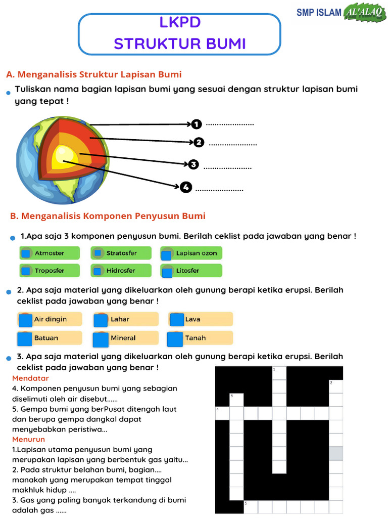 LKPD Struktur Bumi | PDF | Sains & Matematika