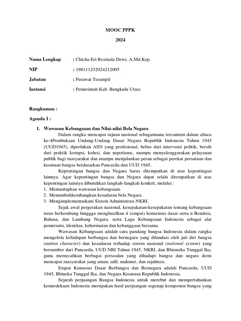 MOOC PPPK - Jurnal Chicha Eri Rosmala Dewi | PDF