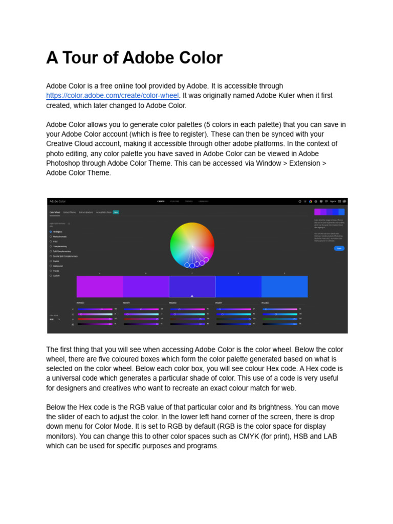 Adobe Color - Deep Dive | PDF | Rgb Color Model | Adobe Photoshop