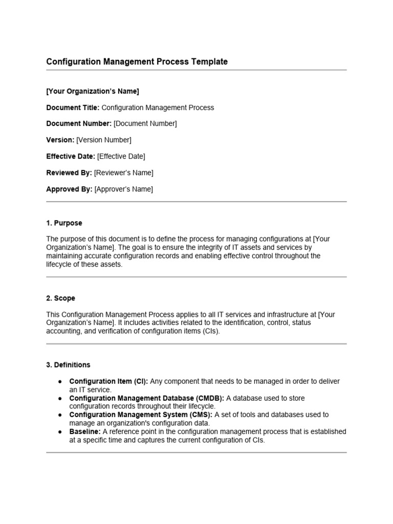 Configuration+Management+Process+Template | PDF | Computing ...