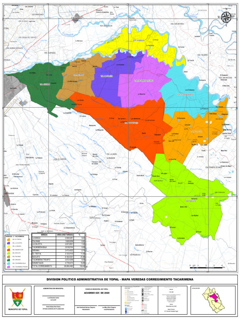 11 Mapa Veredas Corregimiento Tacarimena | PDF | Cartografía